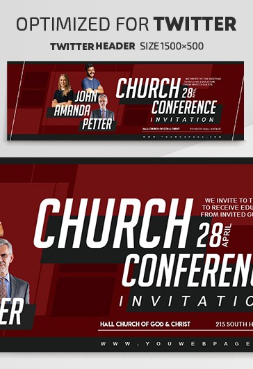 Red Minimalist Church Conference Premium Social Media Template PSD | by ...