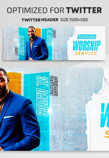 Church - Free Twitter Header PSD Template - 10028980 | by ElegantFlyer