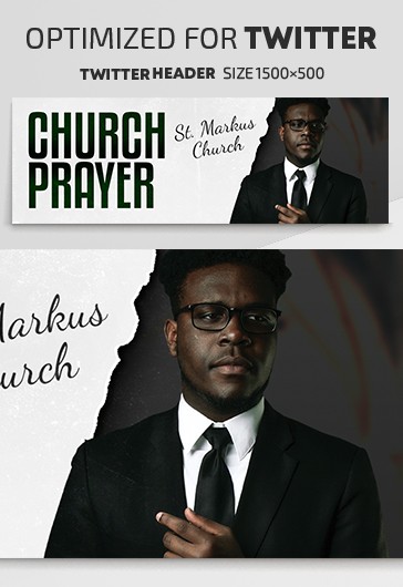 Church - Free Twitter Header PSD Template - 10029780 | by ElegantFlyer