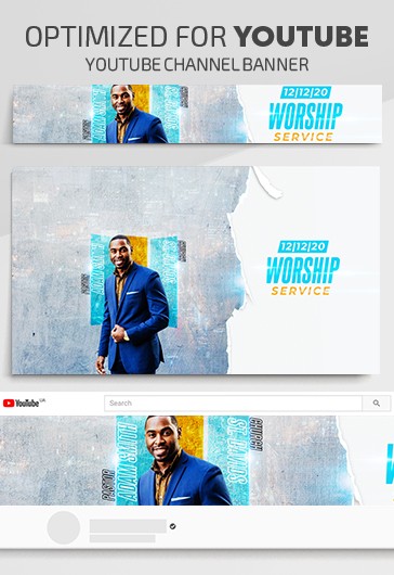 White Simple Church Youtube Free Social Media Template PSD | by ...