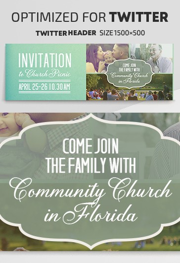 Green Minimalist Church Picnic Invitation Premium Social Media Template PSD