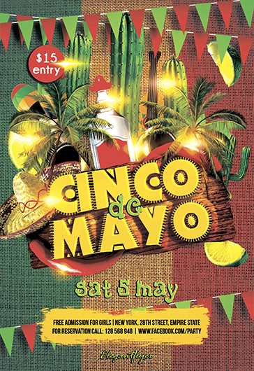 Volantes de Fiesta Mexicana Gratis | elegantflyer.com