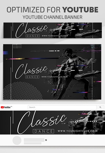 Gray Dark Classic Dance Youtube Premium Social Media Template PSD | by ...