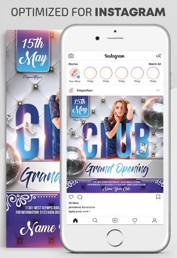 Purple Luxury Club Grand Opening Instagram Premium Social Media ...