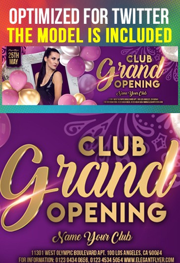 Purple Luxury Club Grand Opening Premium Social Media Template PSD | by ...