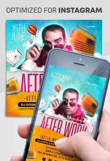 Blue Creative Club Instagram Premium Social Media Template PSD | by ...