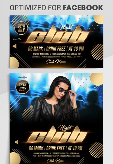 Black Luxury Club Night Party Premium Social Media Template PSD | by ...