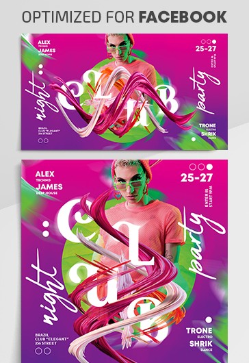 Club Party - Free Facebook Cover Template in PSD + Post + Event cover ...