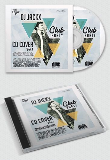 Blue Creative Club Party Free CD Album Cover Template PSD | by Elegantflyer