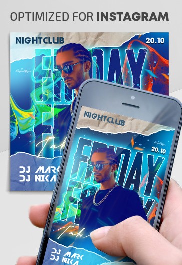 Club Party - Instagram Stories Template in PSD + Post Templates ...