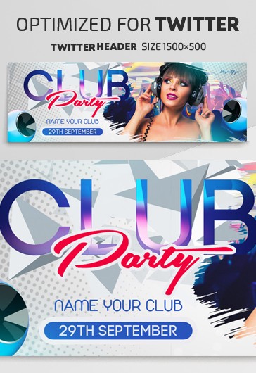 Blue Simple Club Party Premium Social Media Template PSD | by Elegantflyer