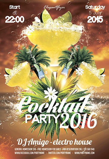 1000+ Free Cocktail Flyer Templates (PSD) - by Elegantflyer