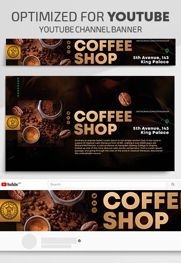 Kaffeehaus - Kostenlose Youtube-Kanalbanner-PSD-Vorlage - 10029254 | by ...