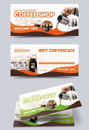 Coffee Shop - Premium Gift Certificate PSD Template - 10020578 | by ...
