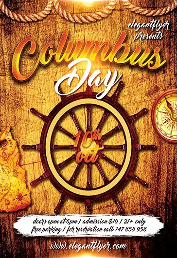 Free Flyer for Christopher Columbus Day - 10018496 | by ElegantFlyer