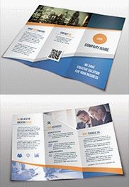 Plantillas gratuitas de folletos trípticos en PSD - por ElegantFlyer.