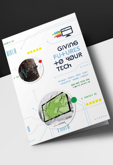 Computer Repair Bi-Fold Brochure - 10027270 | by ElegantFlyer