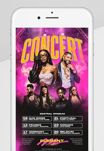 Concert en direct sur Instagram Reel - 10072400 | by ElegantFlyer