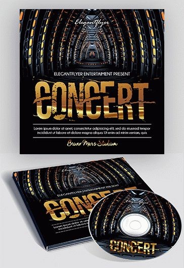 Concerto - Modelo de Capa de CD Premium em PSD - 10018644 | by ElegantFlyer