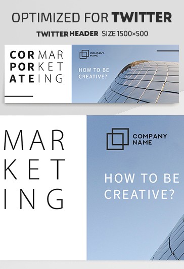 White Minimalist Corporate Marketing Twitter Premium Social Media ...