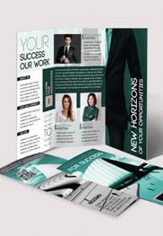 Plantillas gratuitas de folletos trípticos en PSD - por ElegantFlyer.