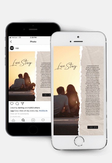 Craft Paper - Animated Instagram Stories + Instagram Post - 10032863 ...
