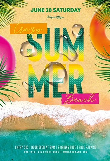 Free Beach Party Flyers | elegantflyer.com