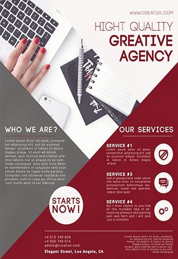 Gray Professional Creative Agency Premium Flyer Template PSD | by ...
