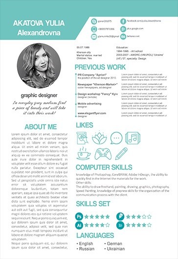 Modèle de concepteur pour CV et lettre de motivation. - 10018933 | by ElegantFlyer