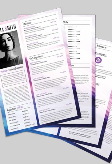 1000+ Free CV Templates in PSD by Pro Designers