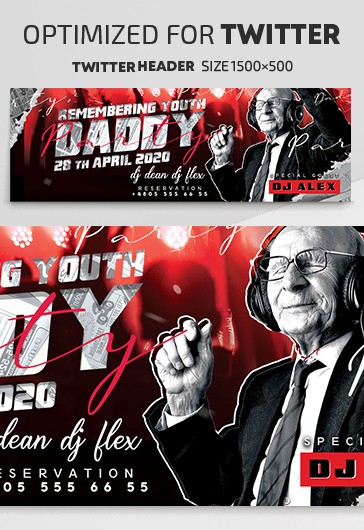 Red Creative Daddy Party Premium Social Media Template PSD | by ...