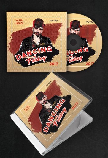 Yellow Creative Dancing Friday Premium CD Album Cover Template PSD | by ...