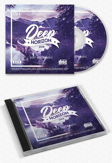 Purple Creative Deep House Free CD Album Cover Template PSD | by ...