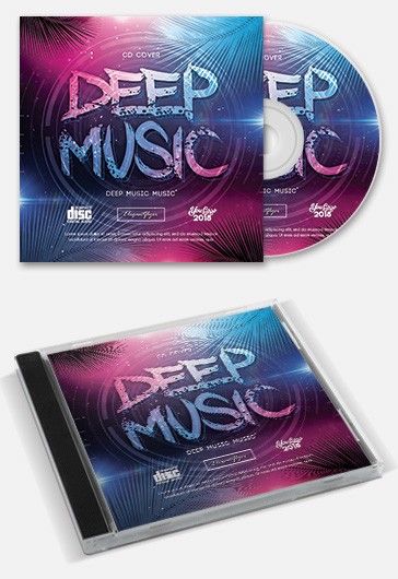 Blue Modern Deep Music Premium CD Album Cover Template PSD | by ...