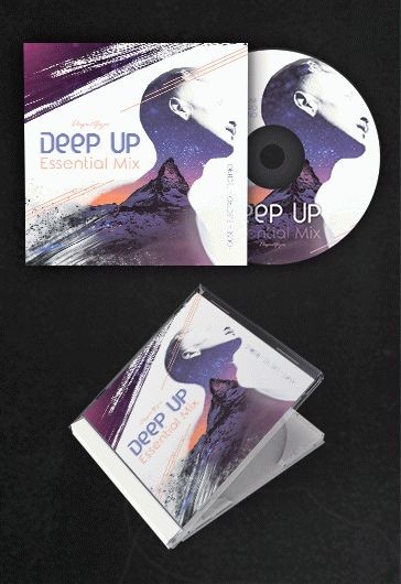 White Creative Deep Up Free CD Album Cover Template PSD | by Elegantflyer