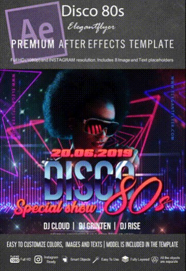 Disco anni '80 modello di After Effects - 10033096 | by ElegantFlyer