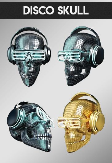 Disco Skull - Premium 3D Render Vorlagen - 10021289 | by ElegantFlyer