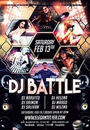 Black and Gold Creative Dj Battle Premium Flyer Template PSD | by ...