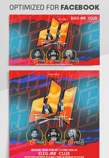 DJ Battle - Free Facebook Cover Template in PSD + Post + Event cover ...