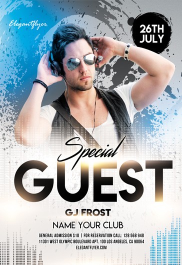 Gray Modern Special Guest Event Premium Flyer Template PSD | by ...