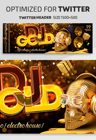 Black Luxury Dj Gold Premium Social Media Template PSD | by Elegantflyer