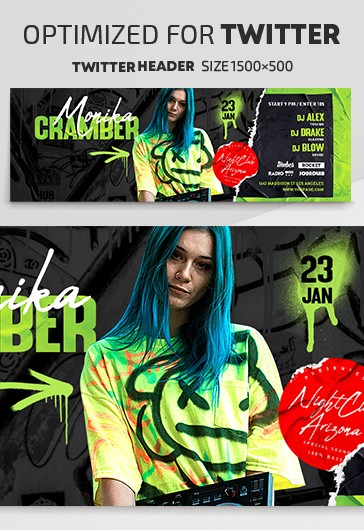 DJ Guest - Free Twitter Header PSD Template - 10029211 | by ElegantFlyer