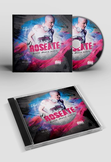 Blue Creative Dj House Dance Music Premium CD Album Cover Template PSD