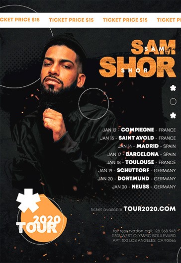 Black Dark DJ Lineup Premium Flyer Template PSD | by Elegantflyer