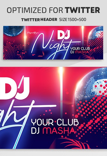 Blue Modern DJ Night Premium Social Media Template PSD | by Elegantflyer