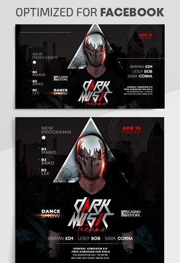 Black Modern DJ Party Premium Social Media Template PSD | by Elegantflyer