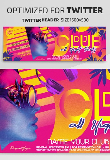 Yellow Colorful DJ Party Premium Social Media Template PSD | by ...