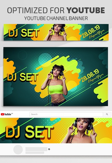 Yellow Creative DJ Set Youtube Free Social Media Template PSD | by ...