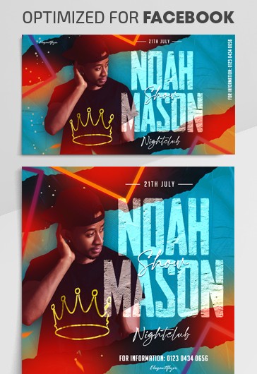 Blue Modern DJ Show Facebook Premium Social Media Template PSD | by ...
