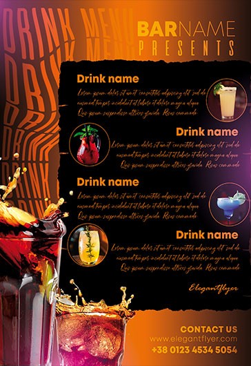 1000+ Free Cocktail Flyer Templates (PSD) - by Elegantflyer